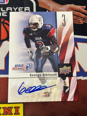 George Atkinson 2012 Upper Deck USA Football Auto Autograph | eBay