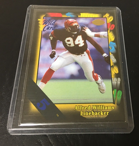 ALFRED WILLIAMS 1991 WILD CARD FOOTBALL 5 STRIPE INSERT CARD #84 ...