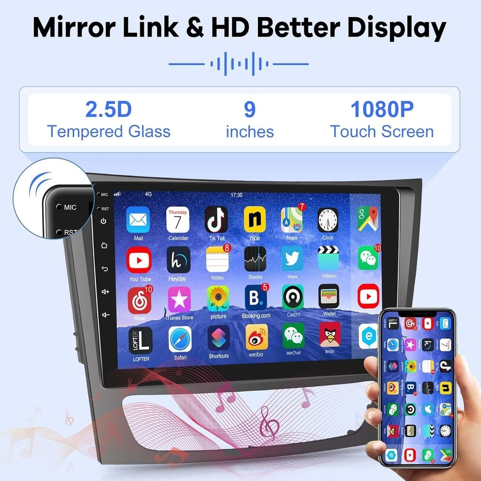 For Mercedes Benz E-W211 E320 E350 QLED Android in Dash Stereo Radio ...