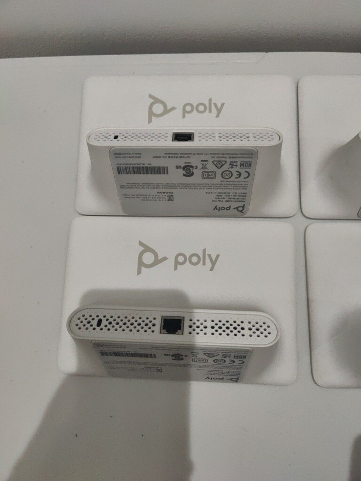 2 Polycom Poly Studio X30 All-In-One Video & Sound Bar + 5 Poly TC8P020 ...