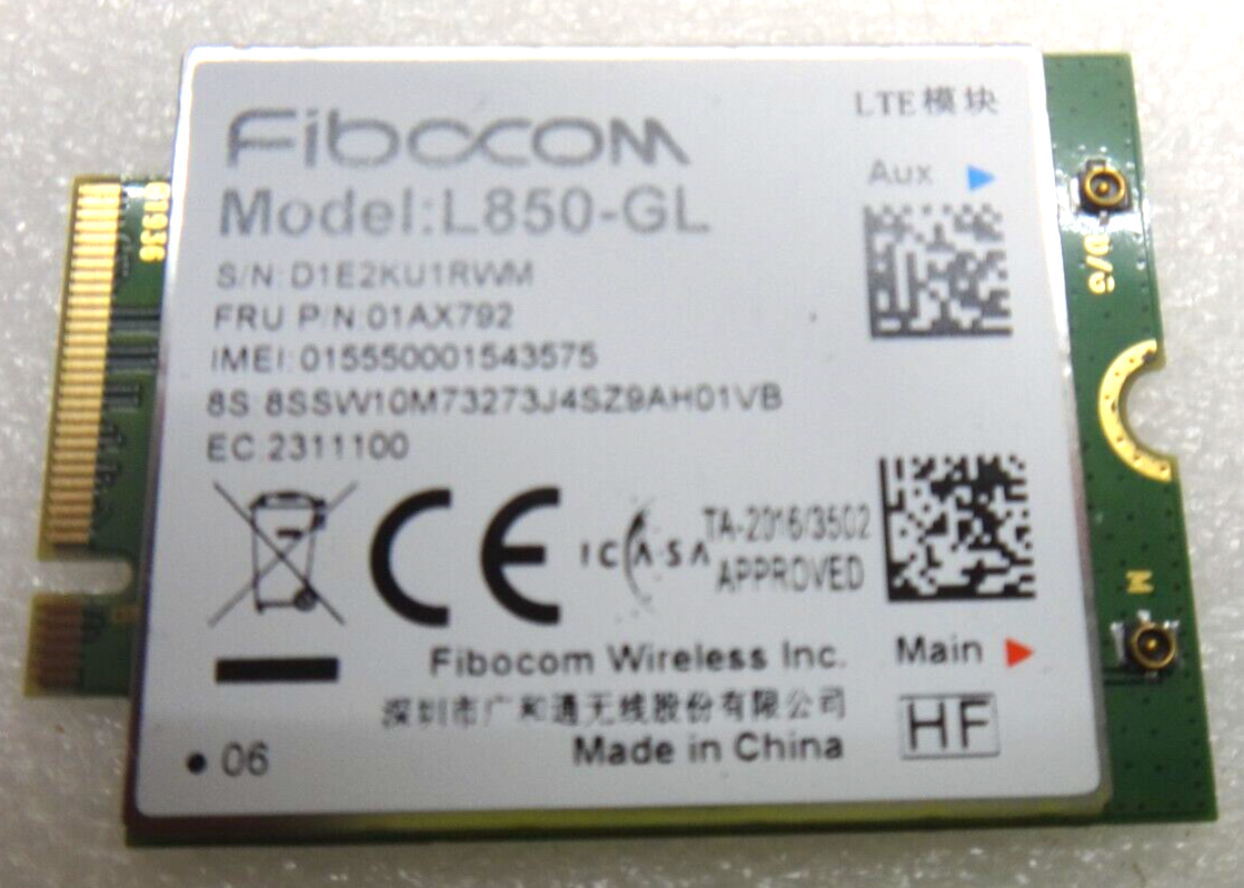 OEM Fibocom L850-GL CAT9 WWAN 4G LTE Module For Thinkpad T480 T480S ...