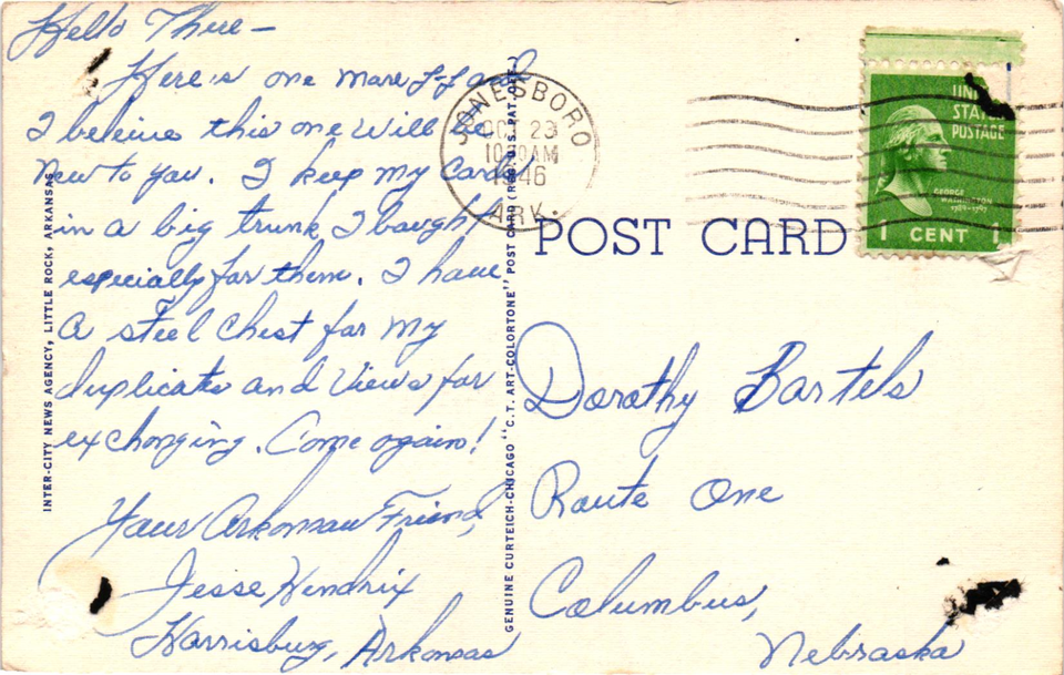 Block Big Letter Postcard Greetings from Little Rock Arkansas AR View ...