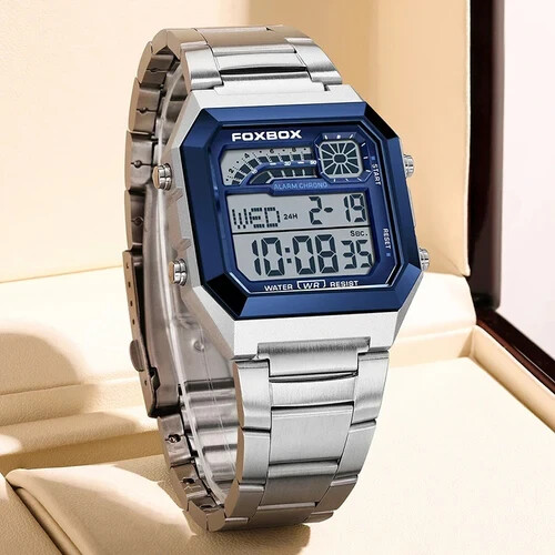 Square Digital Watches For Men Military Sports Waterproof Quartz Man ...