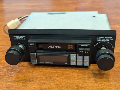 ALPINE 7156 - FM AM TUNER CASSETTE TAPE DECK CAR RADIO - Vintage Retro ...