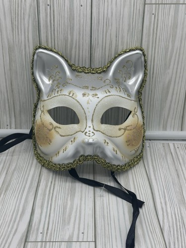Beautiful Cat Gato Masquerade/Halloween/Cosplay/Mardi Gras Mask Black ...