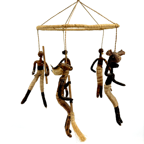 Mobile Decor African Folk Art Handmade Natural Fiber | eBay