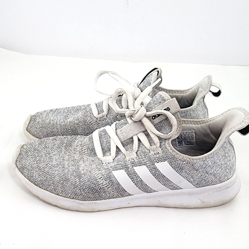 ADIDAS WOMEN 9 CLOUDFOAM PURE 2 RUNNING SHOES H04756 BLACK GRAY WHITE ...