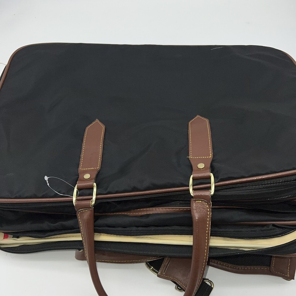 Vintage Lark Expandable Canvas Leather Overnight Weekender Carry-On ...