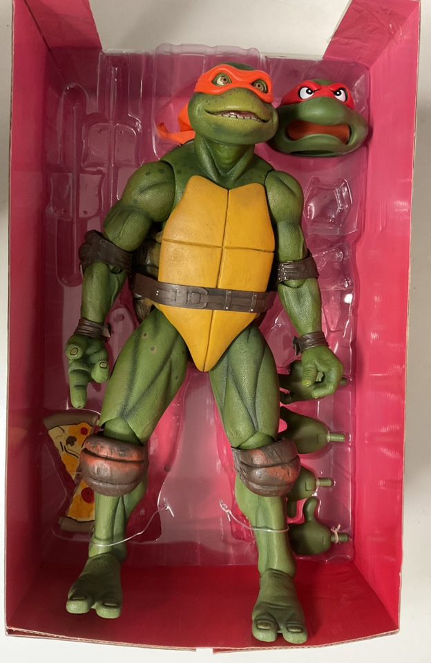 NECA TMNT Giant-Sized Turtles Raphael 15" - missing 2 swords & walkie ...