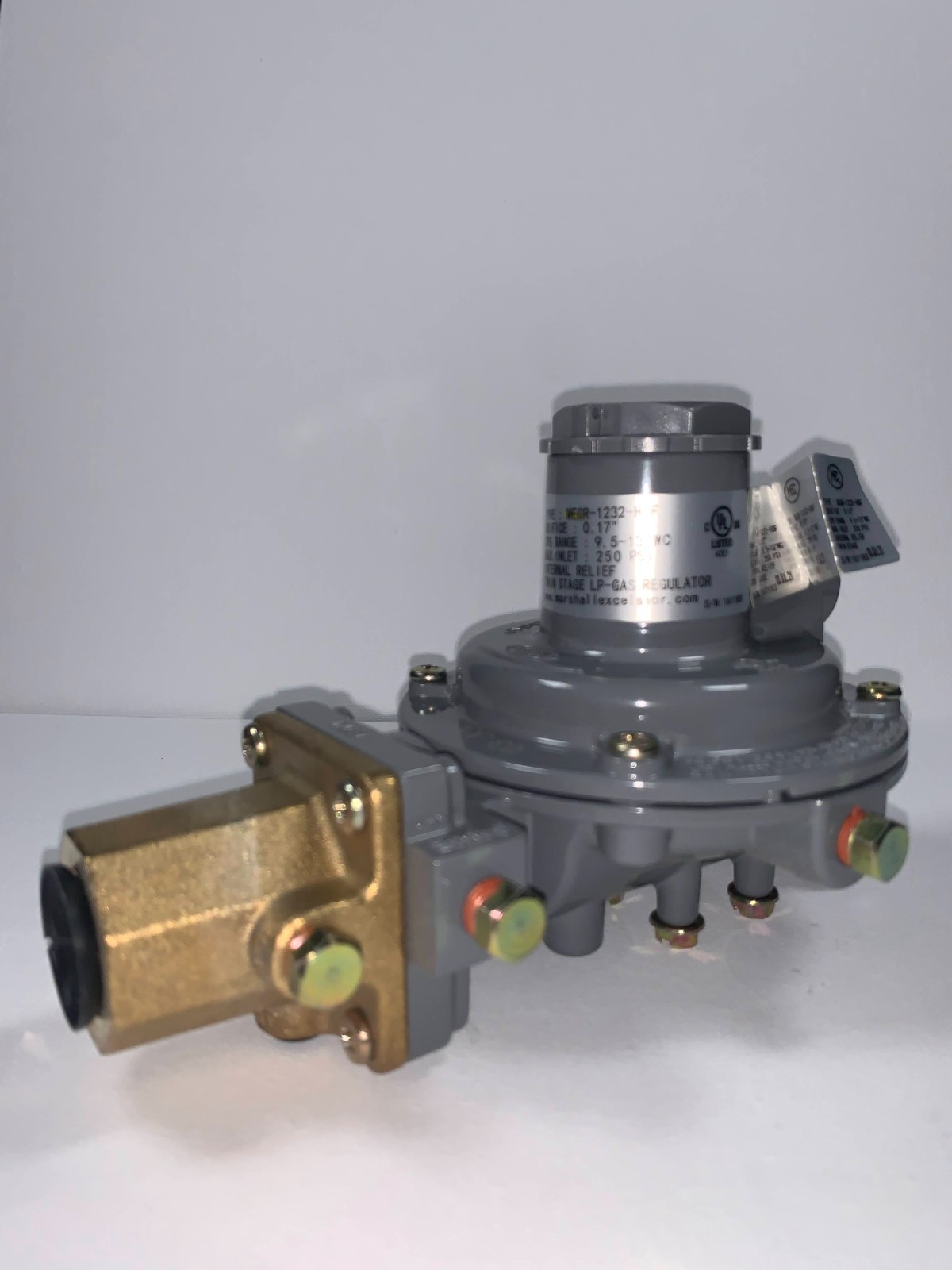 MEC Excela-Flo MEGR-1232-HBF Twin Stage Propane Regulator FPOL x 1/2 ...