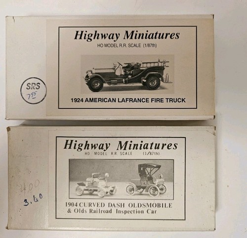 Highway Miniatures HO 1904 Oldsmobile & Inspection car, 1924 LaFrance ...