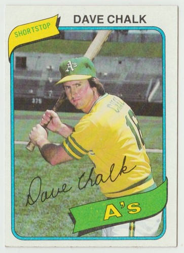 1980 Topps #261 Dave Chalk Baseball Card Oakland Athletics | eBay