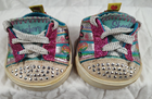 Build a Bear SKETCHERS Twinkle Toes Rhinestones PINK Glitter Shoes Pair ...