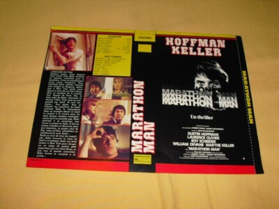 JAQUETTE VHS Marathon Man Dustin Hoffman Laurence Olivier William ...