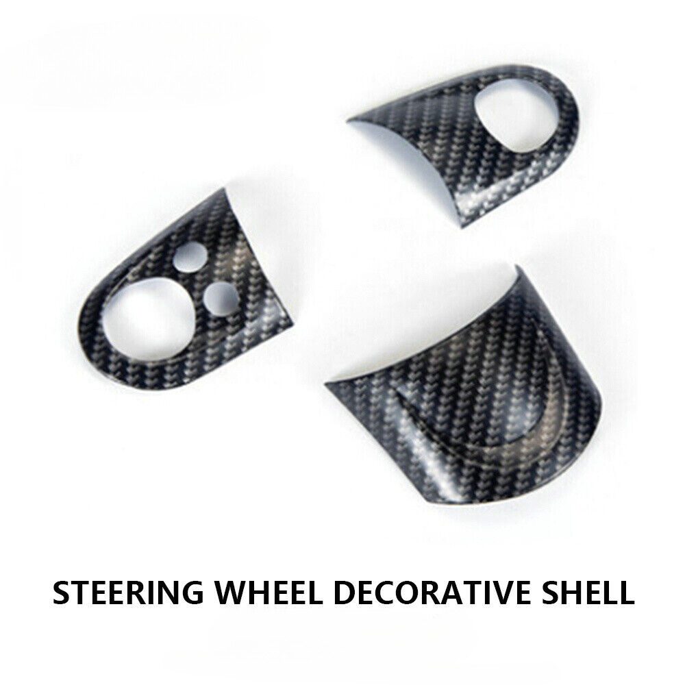 Carbon Fiber Steering Wheel Button Cover For MINI Cooper R55 R56 R57 ...