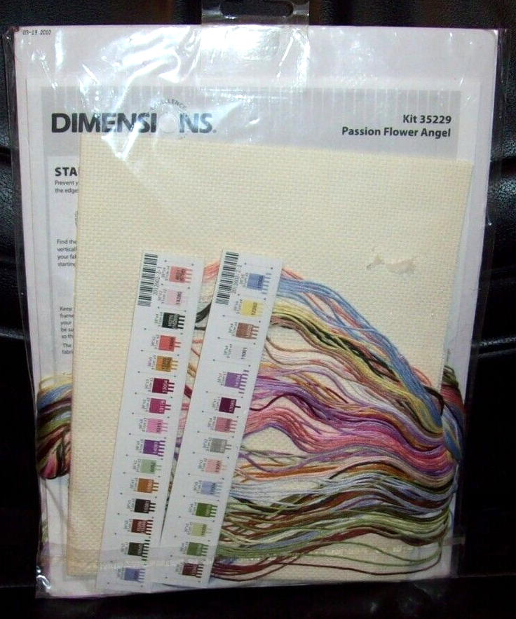 NEW Dimensions Counted Cross Stitch Kit ~ “Passion Flower Angel” 35229 ...