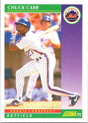 1992 Score - Rookie Prospects RC #857 Chuck Carr | eBay
