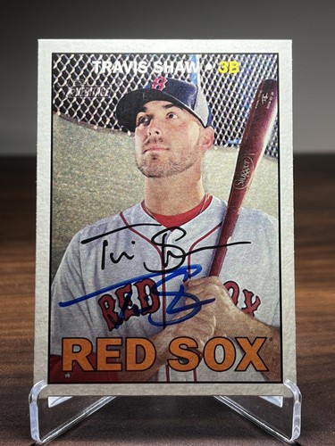 Travis Shaw Signed Autographed 2016 Topps Heritage Baseball Card #503 ...