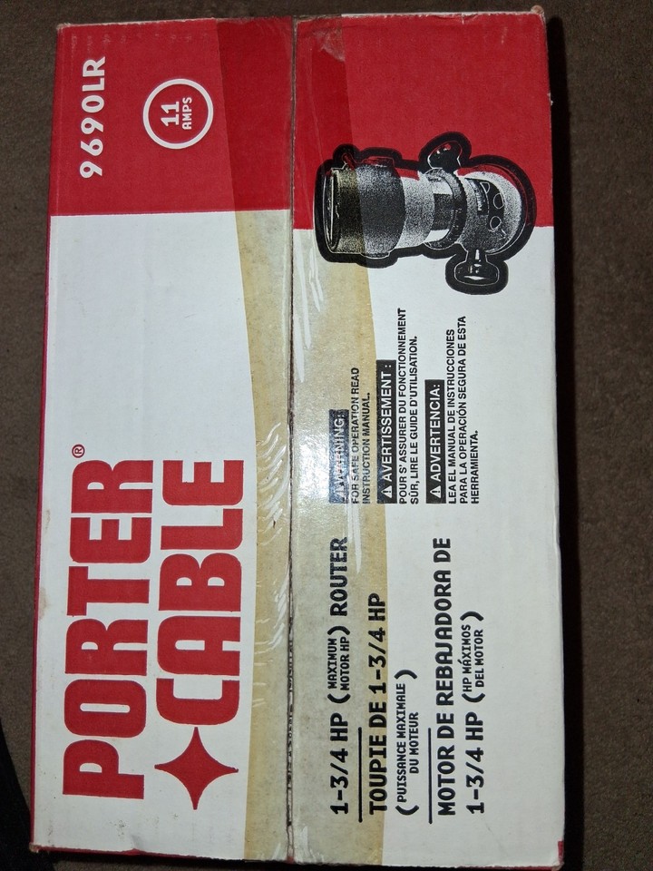 New Sealed Porter-Cable 9690LR Router 1-3/4 HP Fixed Base 11A ...