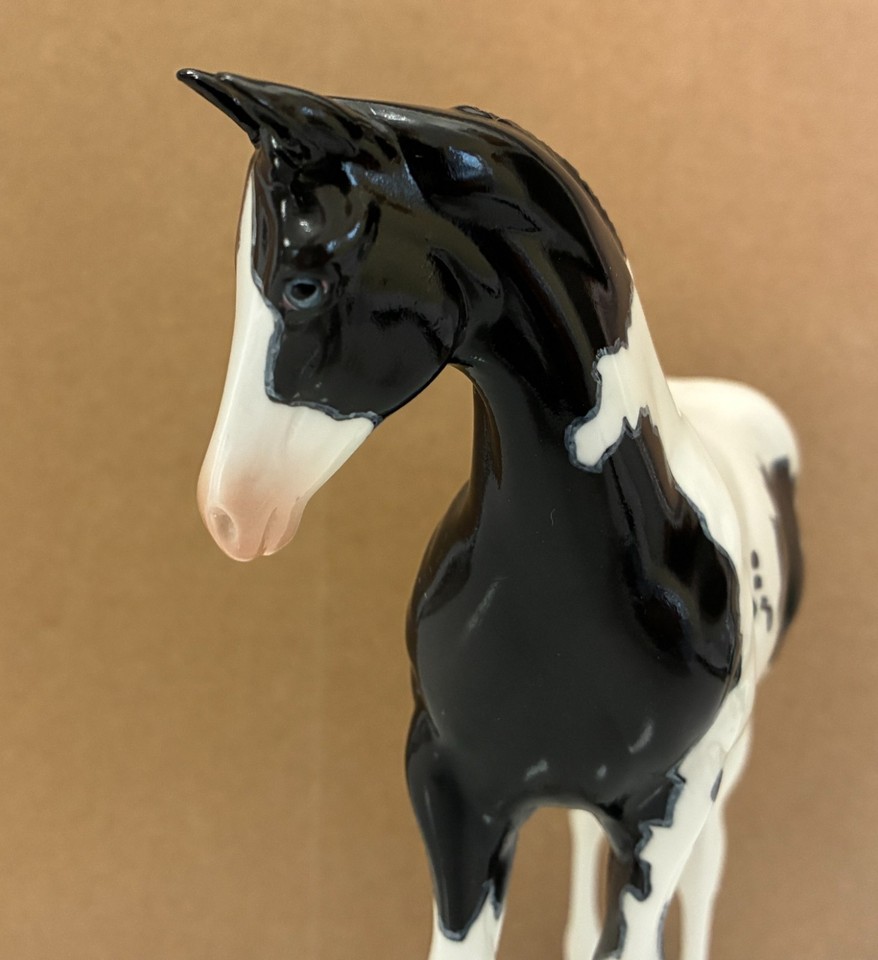 2017 OOAK Peter Stone Horse Pinto Weanling Black Pinto Glossy Mapped ...
