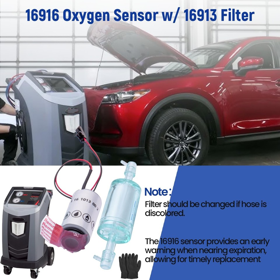 16916 Oxygen Sensor w/16913 Filter for Robinair 16900/16910 CoolTechID ...