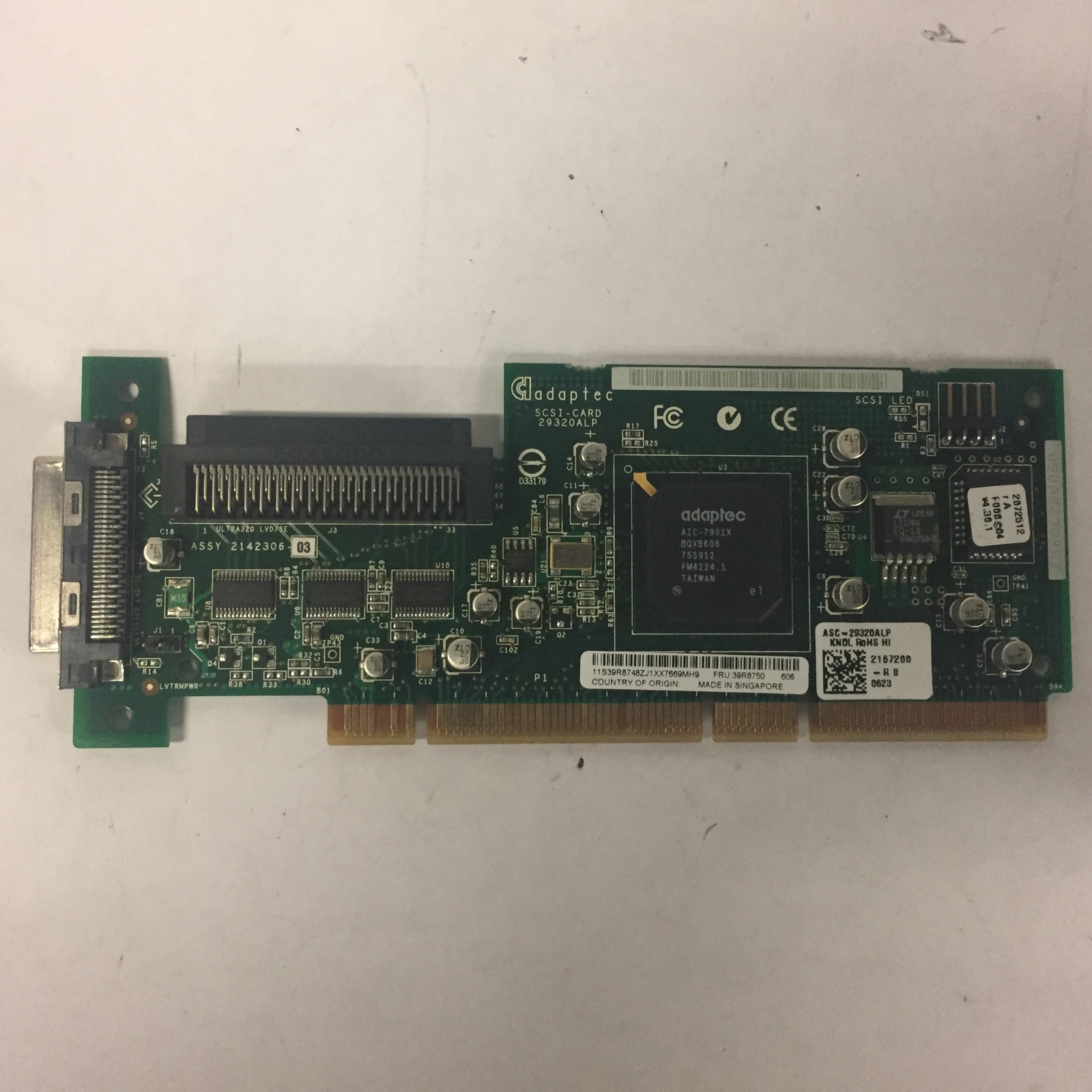 IBM eServer xSeries 346 Server Ultra320 SCSI Controller Card- 39R8750 ...