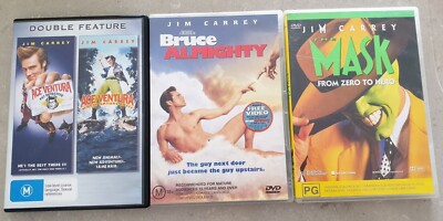 JIM CARREY - 4 Movies - Ace Ventura, Bruce Almighty, the Mask DVD PAL 4 | eBay Australia