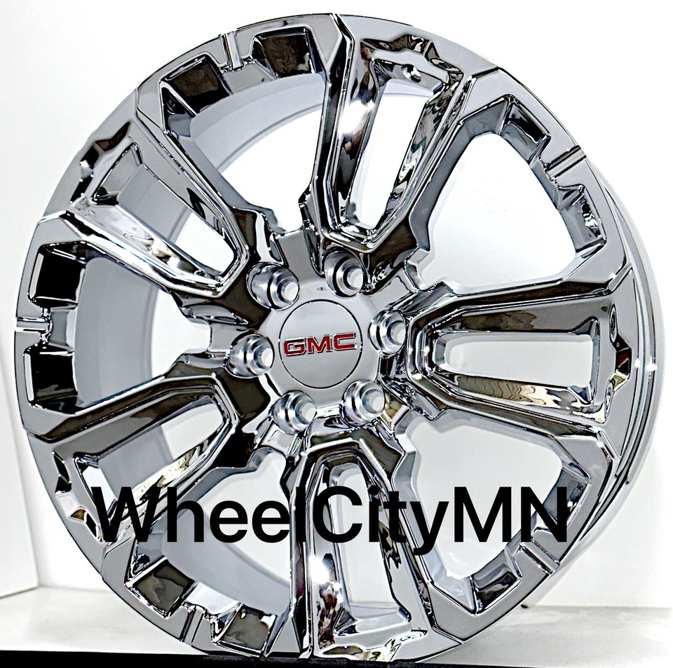 24” chrome OE 84582669 replica wheels fits 2023 GMC Sierra Yukon Denali ...