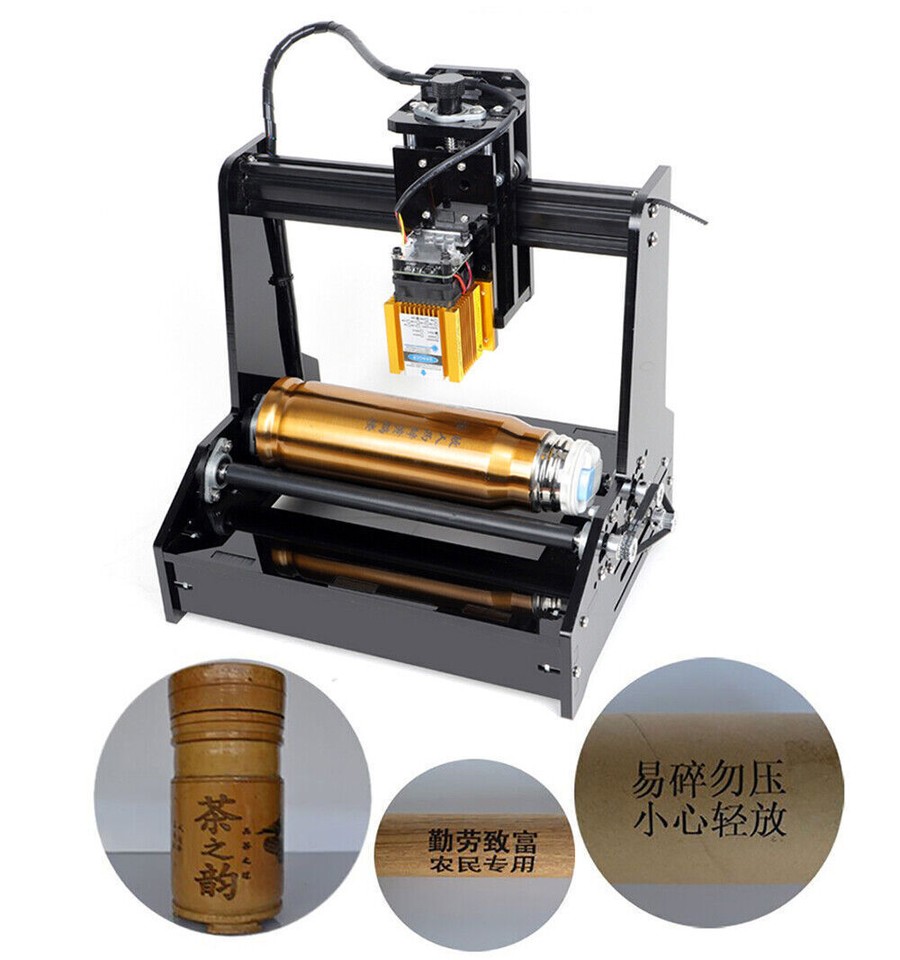 15W Cylindrical Laser Engraving Machine Desktop Metal Engraver Printing ...
