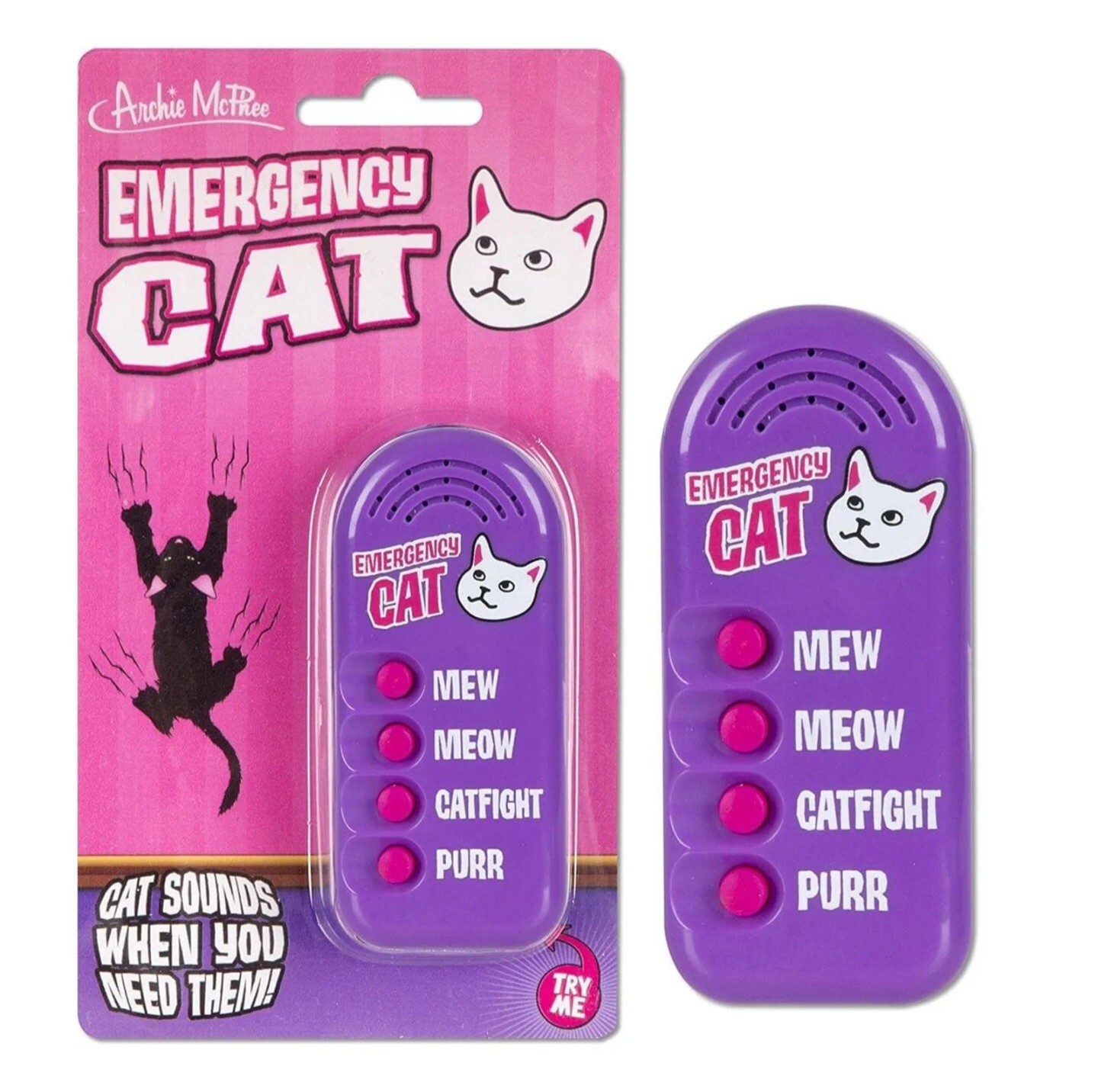 EMERGENCY CAT - 4 Different Sounds: MEW, MEOW, CATFIGHT & PURR - Fun ...