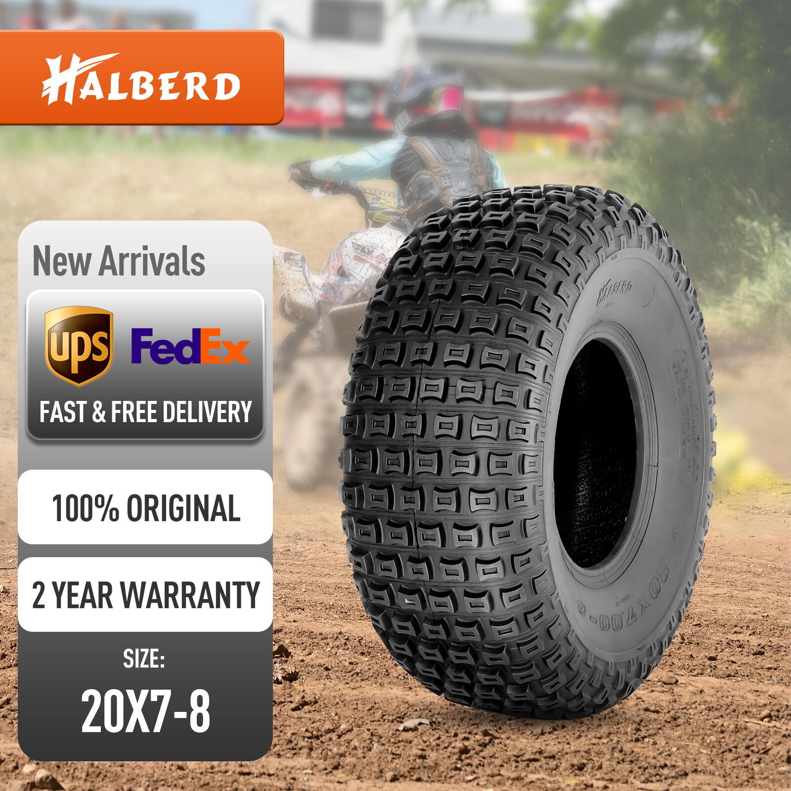 20x7-8 ATV Tires 4Ply 20x7x8 All Terrain Tubeless Sport Quad Tyre Heavy ...