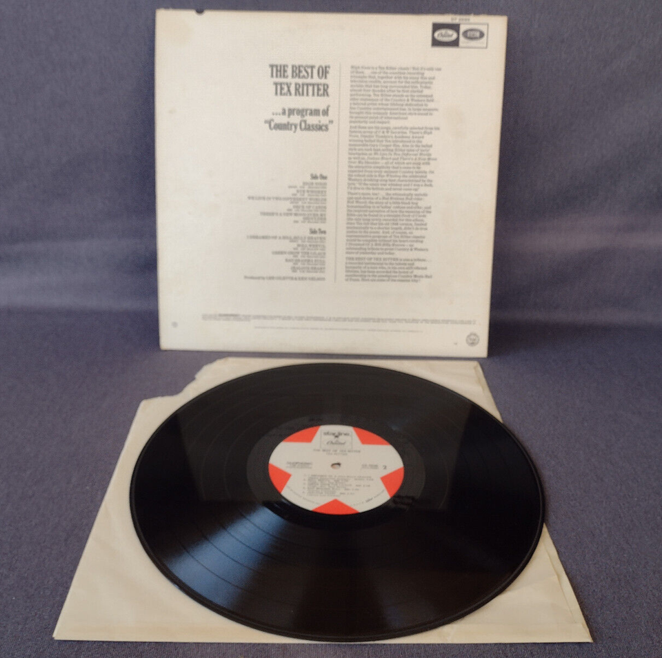 Tex Ritter - The Best Of Tex Ritter - Capitol Records - DT-2595 - LP ...