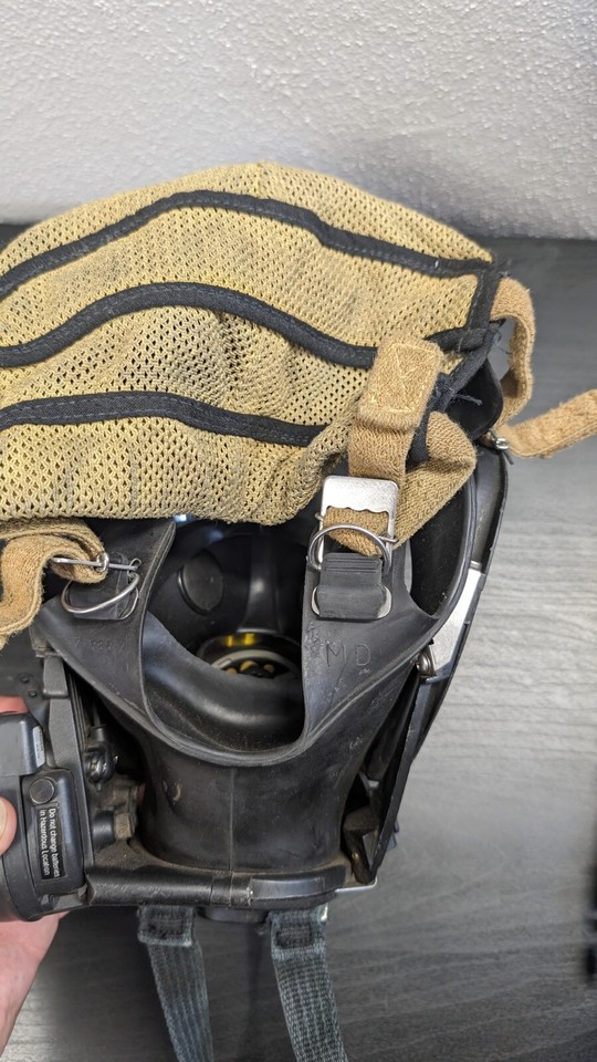 MSA AIR Pack Pak HARNESS FIREFIGHTER SCBA SELF CONTAINED BREATHING With ...