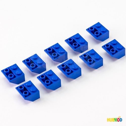 Lot of 10 LEGO Blue 2x2 3660 Slope 45 Inverted Roof Tile Brick Blocks ...