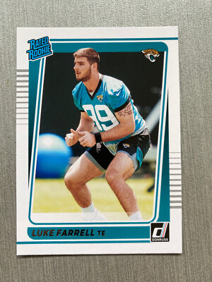 Luke Farrell 2021 Panini Donruss RATED ROOKIE RC Jacksonville Jaguars ...