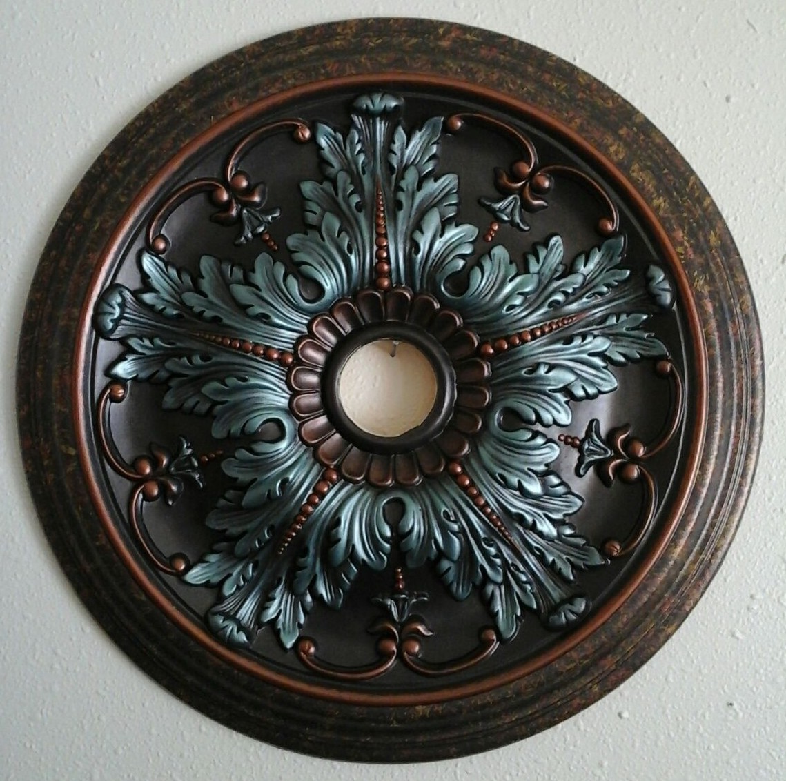 Custom Painted Ceiling Medallions | Shelly Lighting