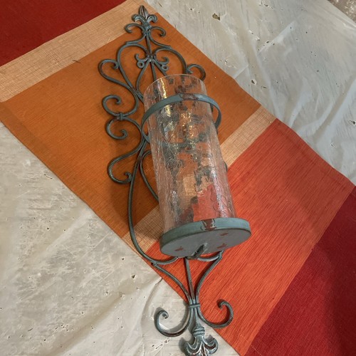 Vintage And Rusty Blue Wall Sconce And Big | eBay