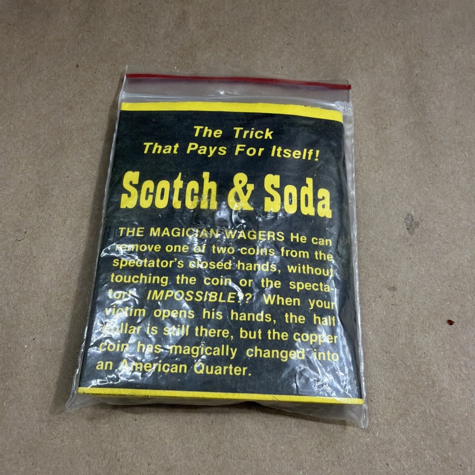 Vtg The Trick That Pays For Itself Scotch and Soda Magic Trick | eBay