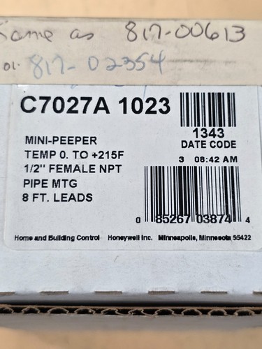 Honeywell C7027A1023 MiniPeeper UV Sensor | eBay