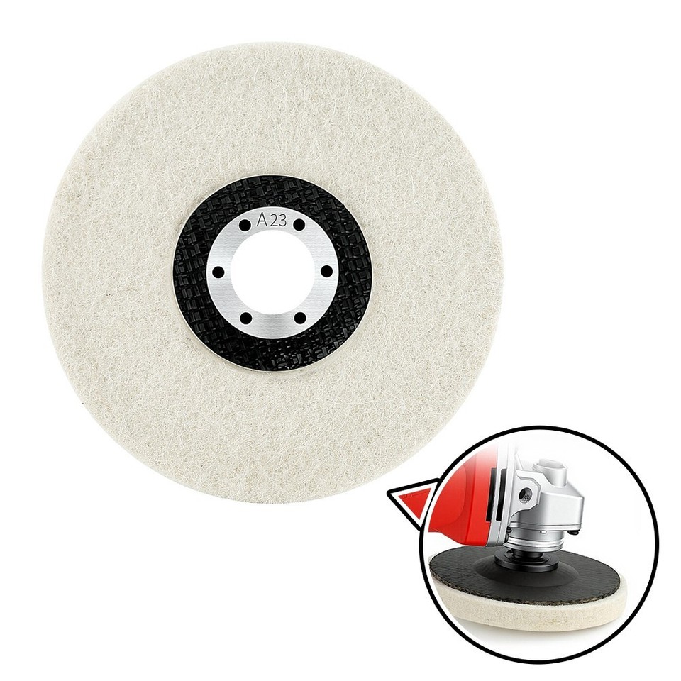 125mm Wool Polishing Pad with 22.23mm Hole for Angle Grinder For Metal ...