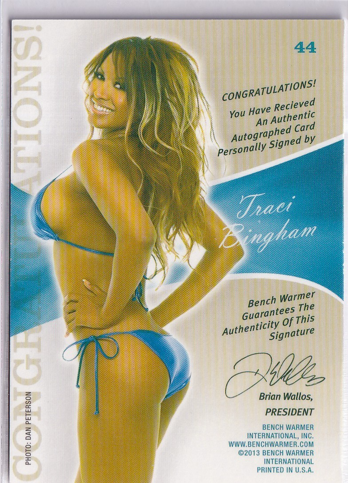 Benchwarmer 2013 Bubble Gum autograph card 44 Traci Bingham | eBay