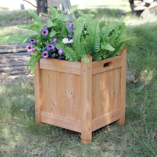 Square Cedar Outdoor Planters Combine Planter – Cedar Nursery