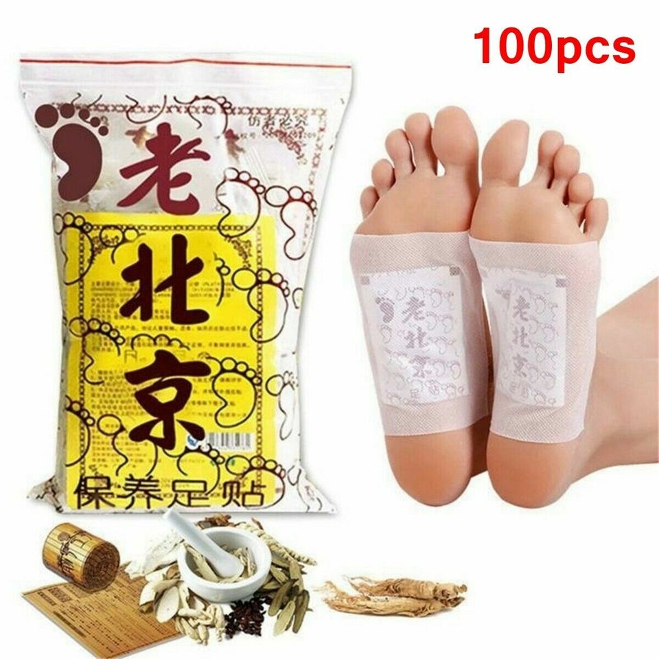 100pcs Detox Foot Pads Toxins Fit Health Care Patch Cleanse Adhesive ...