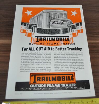 1941 Trailmobile Trailer Truck Ad Trucking | eBay