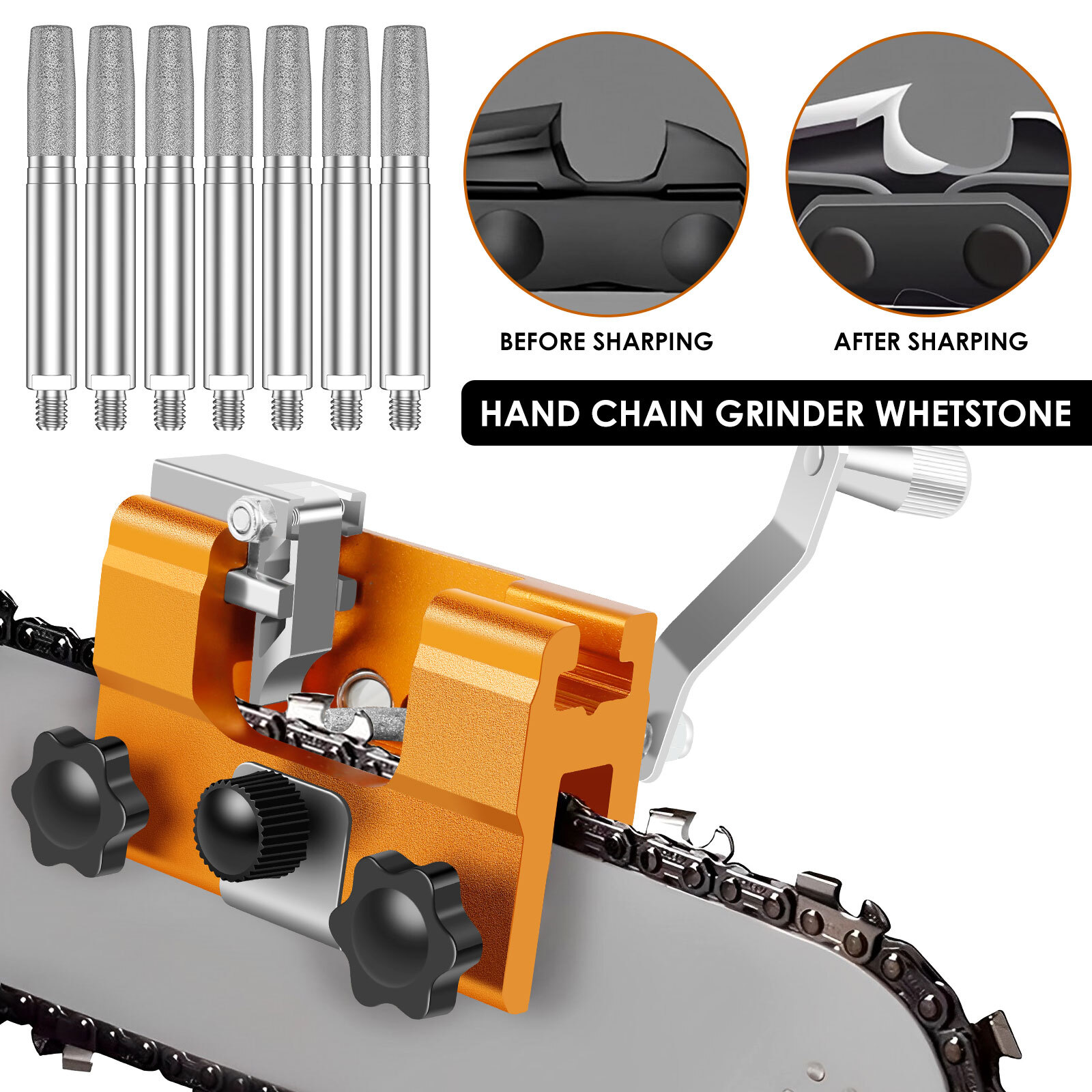 10pcs Chainsaw Sharpening Bits Tungsten Carbide Diamond Chainsaw ...