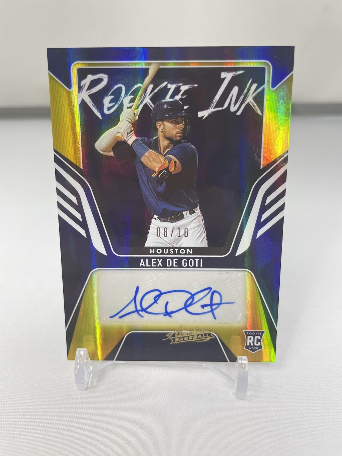 2022 Panini Absolute Alex De Goti Rookie Ink Auto Gold /10 Astros | eBay