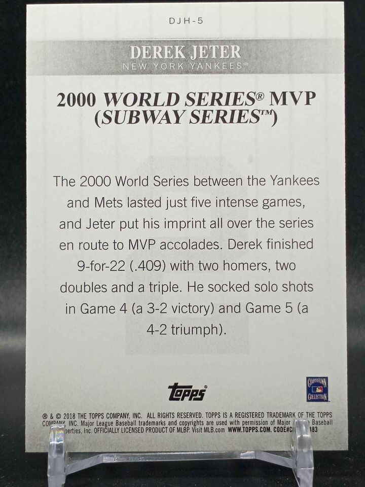 Derek Jeter 2018 Topps Highlights World Series MVP New York Yankees | eBay