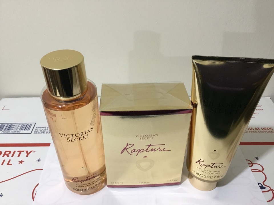3X VICTORIA'S SECRET RAPTURE COLOGNE, FRAGRANCE MIST & FRAGRANCE LOTION ...