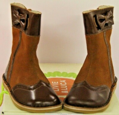 LIVIE & LUCA 'WHITNEY' BROWN CLASSIC SMOOTH LEATHER UK SIZE UK 11 JR EU ...