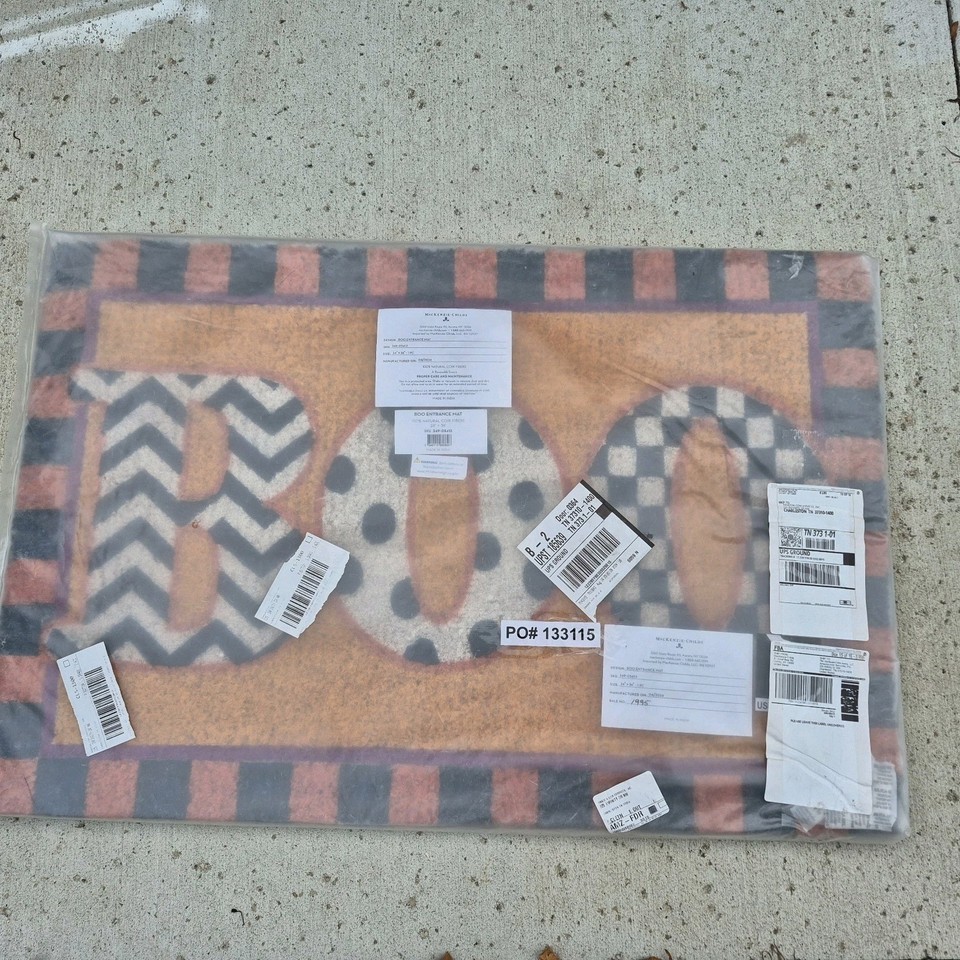 Mackenzie Halloween BOO Entrance Door Mat 24X36 Designer Fall Home ...